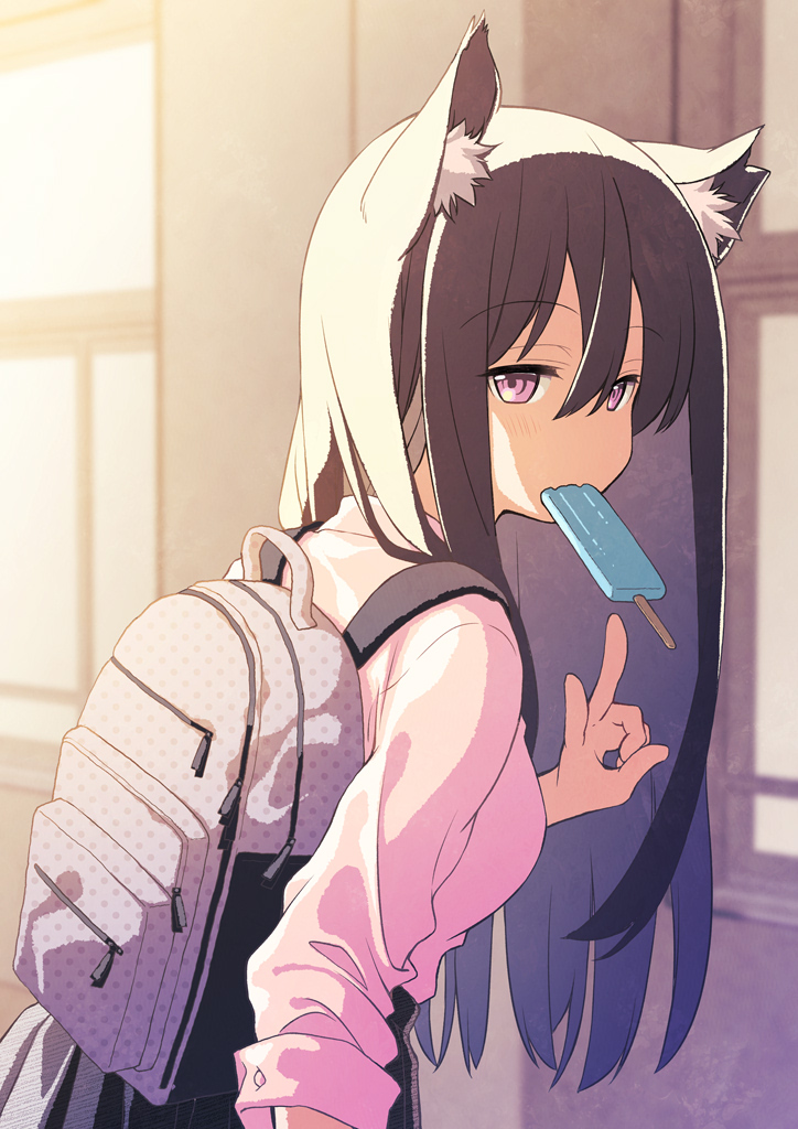 猫耳少女 ジト目の帰宅部ちゃん #1/5 - 川野辺 (NFT/Adam byGMO)のNFT | Adam byGMO