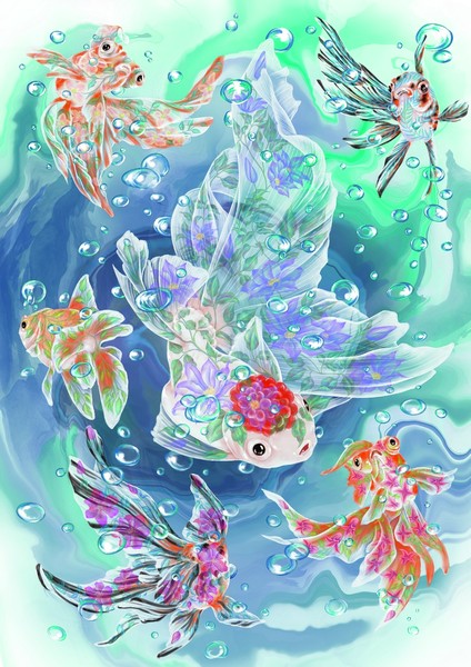 百華を纏う〜金魚 II - 薫紫亭のNFT | Adam byGMO