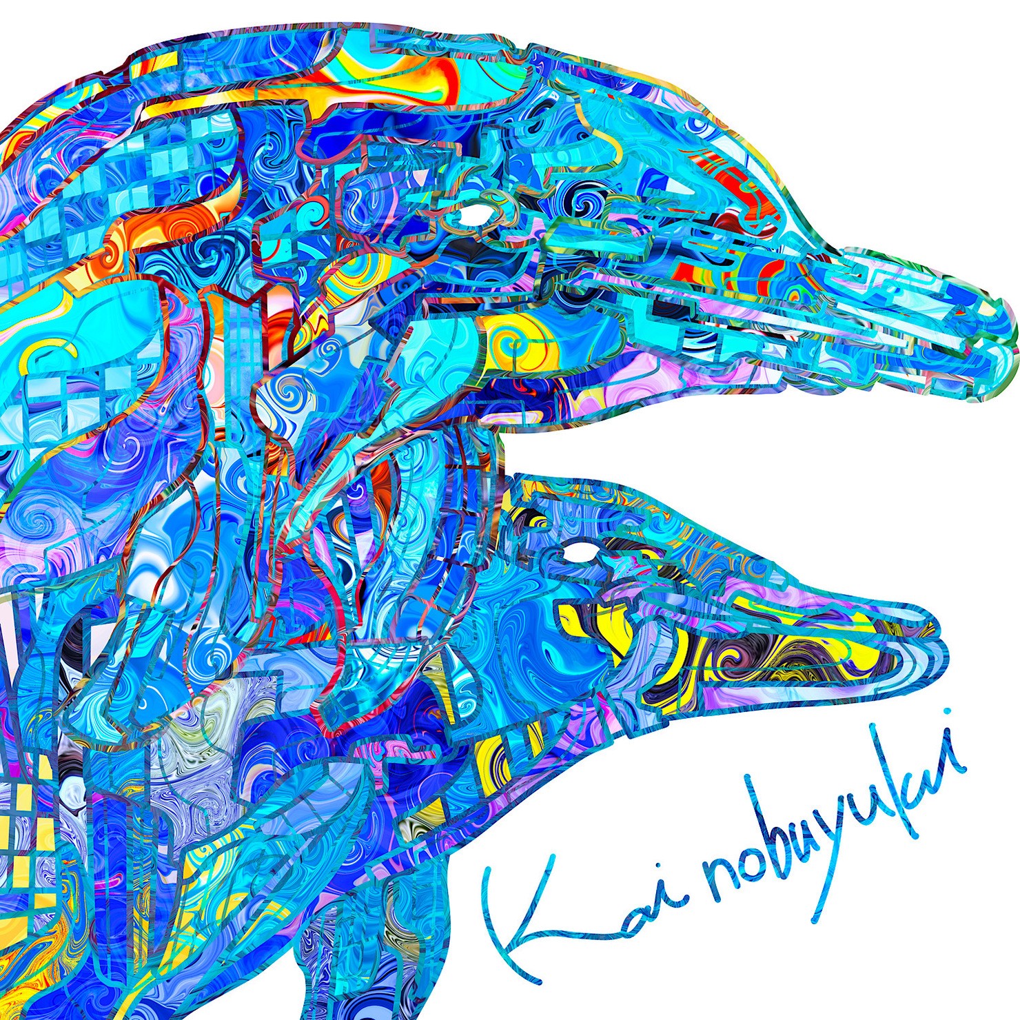 Dolphin × shine / kai nobuyuki - ARTRUM TOKYO NFTのNFT | Adam byGMO