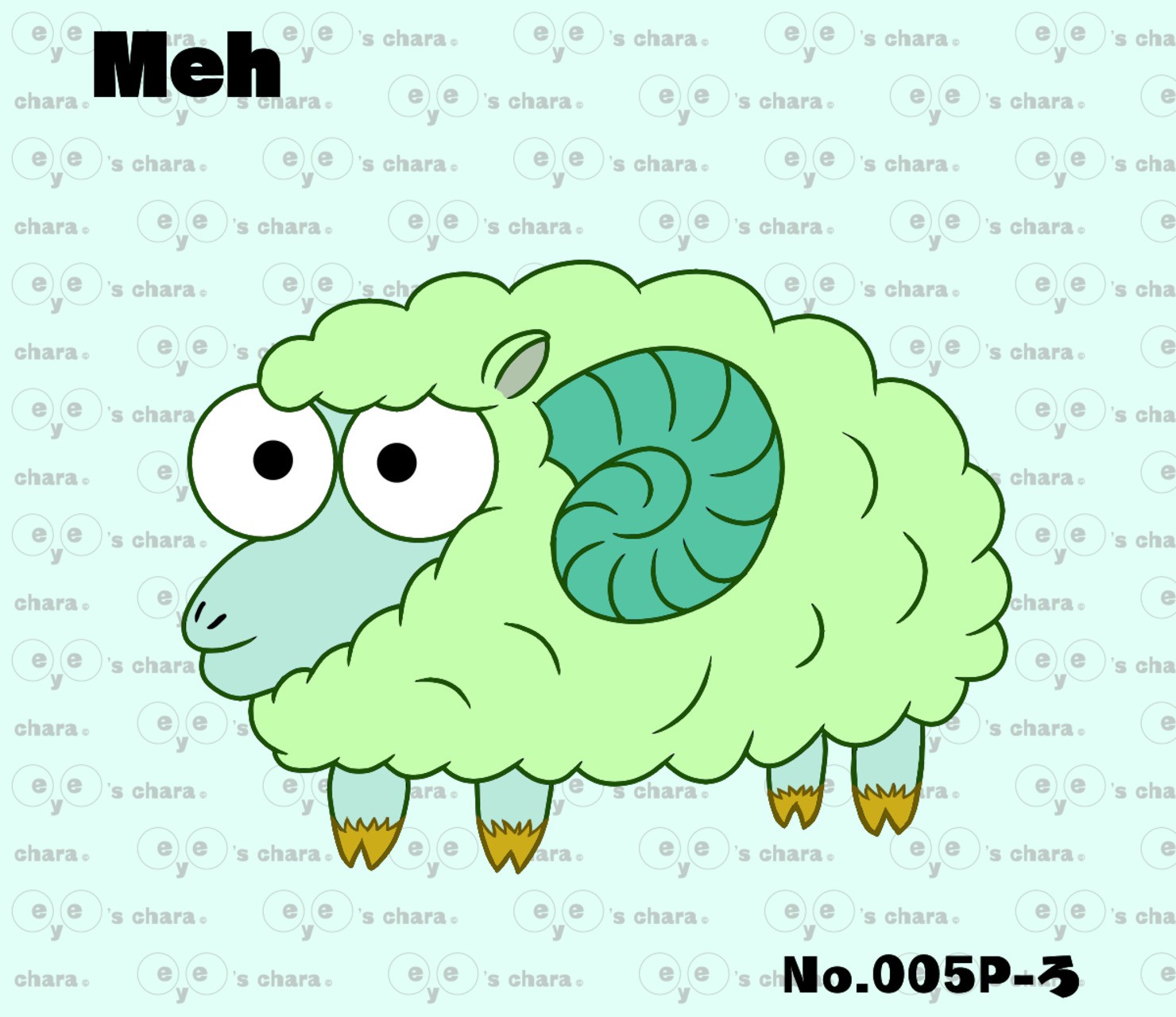 pop'n eye's chara No.005 【Meh】 #17/88 - eye's charaのNFT | Adam byGMO