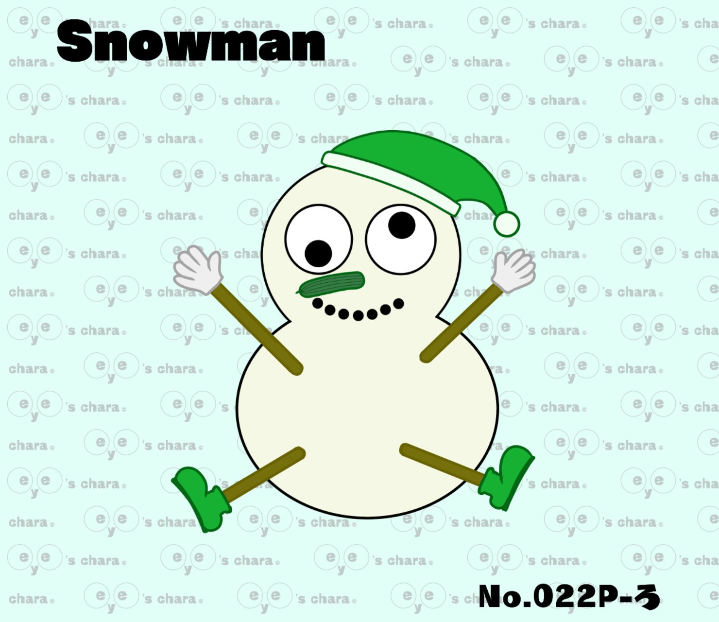 pop'n eye's chara No.022 【Snowman】 (Yucky) #45/88 - eye's charaのNFT ...