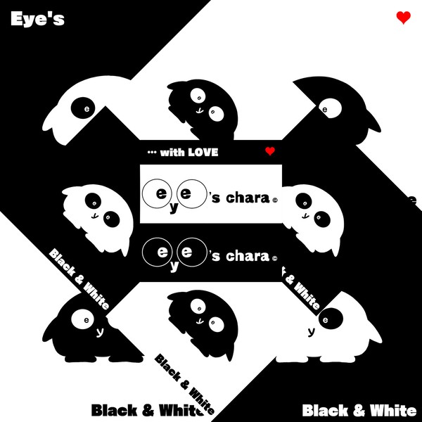 eye's B &W with Love No.001 【Eye's】 #52/99 - eye's charaのNFT | Adam byGMO
