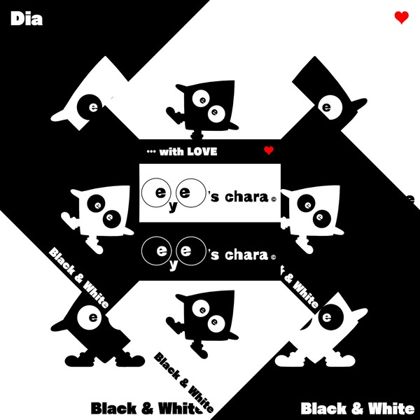 eye's B &W with Love No.029 【Dia】 #61/99 - eye's charaのNFT | Adam byGMO