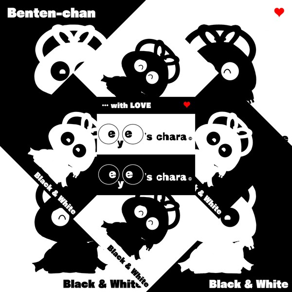 eye's B &W with Love No.048 【 Benten-chan】feat.Seven Gods of fortune #1/99 - eye's charaのNFT ...