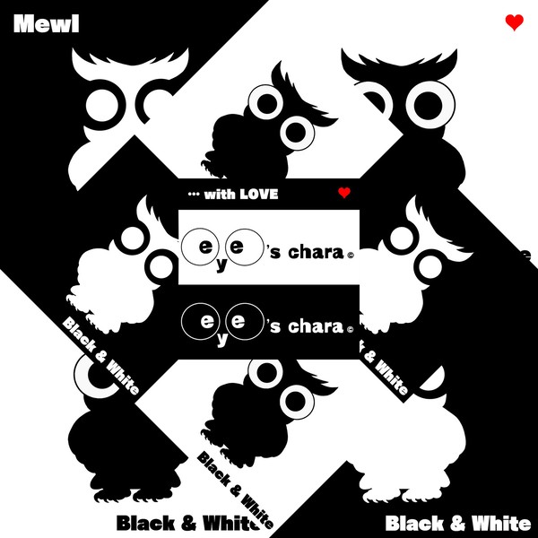 eye's B &W with Love No.067 【Mewl】 #55/99 - eye's charaのNFT | Adam byGMO