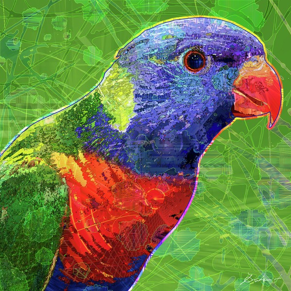 Abstract-world-092 ゴシキセイガイインコ Rainbow Lorikeet #1/3の取引履歴 | Adam byGMO