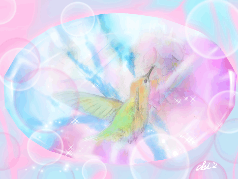 Hello,hummingbird! -crystal- gif ver. #1/2 - kiwiのNFT | Adam byGMO
