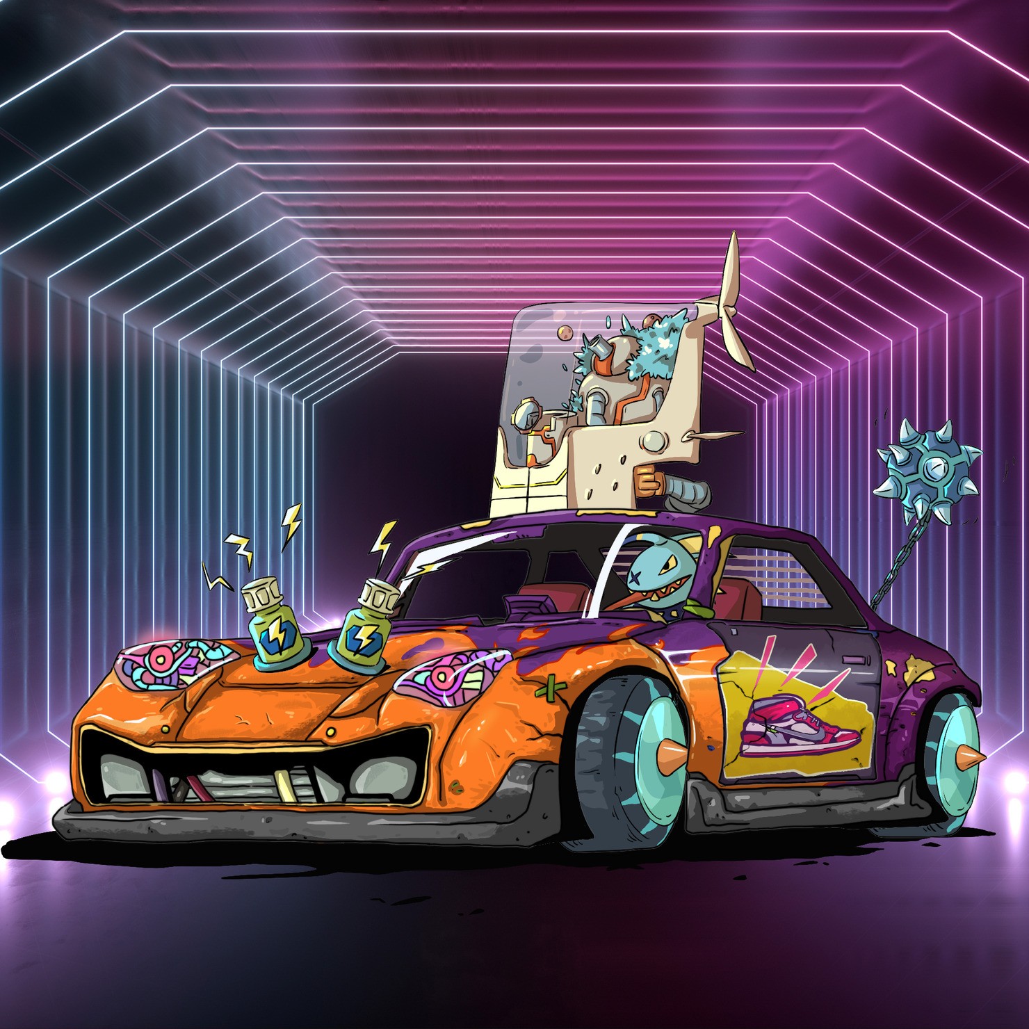 #6002 TRサイバーパンクカー未来 - EdgeuniverseのNFT | Adam byGMO