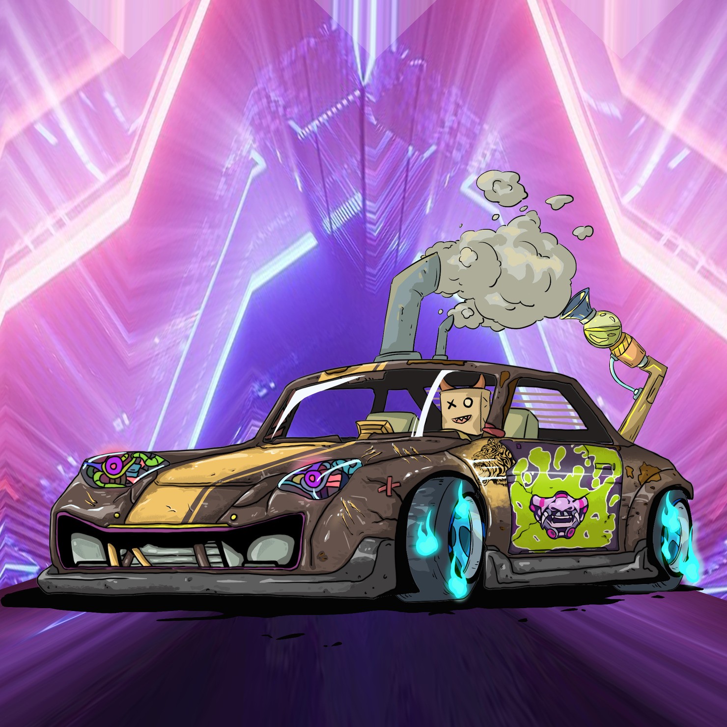 Cyberpunk Racing #6019 - Edgeuniverse NFTs | Adam byGMO