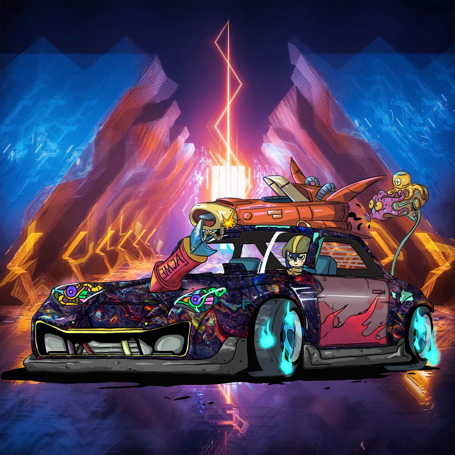 Cyberpunk Racing #6077 - Edgeuniverse NFTs | Adam byGMO