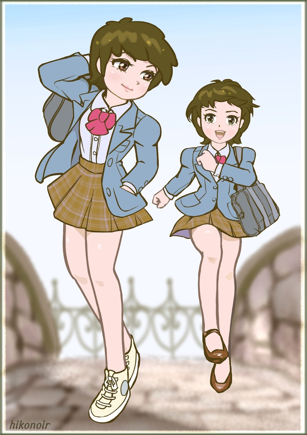 学生姉妹 ブレザー制服 - hikonoir-digitalisのNFT | Adam byGMO