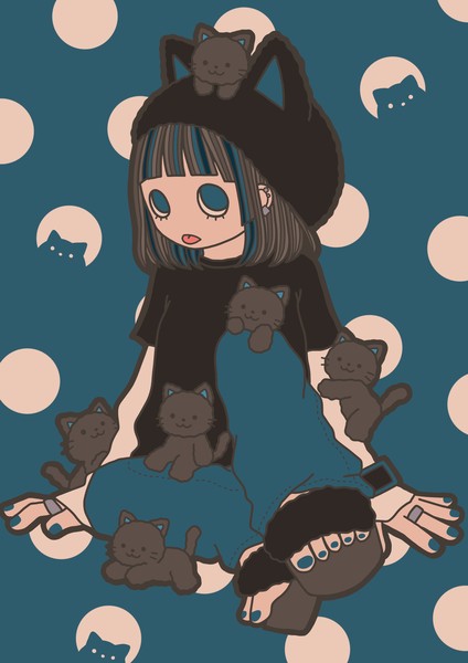 ボーイッシュにねこまみれ - ひとつめこぞうのNFT | Adam byGMO