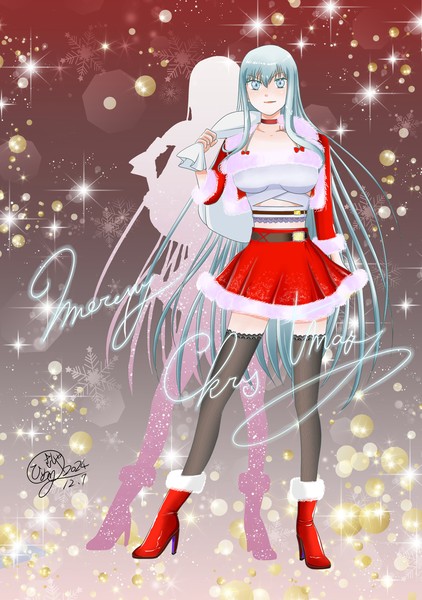 涼夏ちゃんのサンタ #4/10 - 姫武者のNFT | Adam byGMO