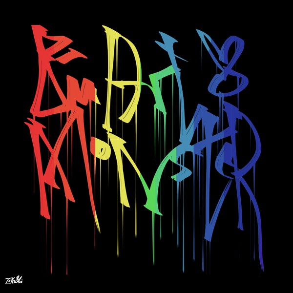 I'm ART MONSTER Message (Black Back) #49/100 - Rainbow Cross Section -林谷隆志 NFTArt Shop-のNFT ...