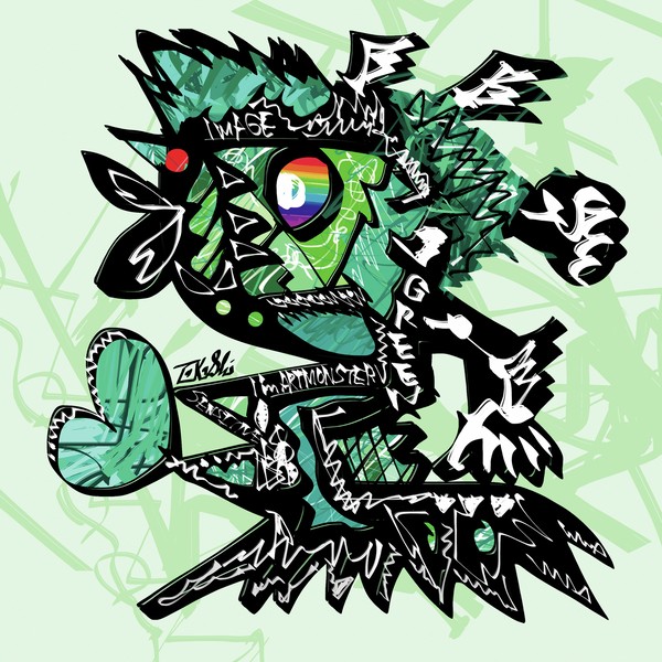 GREEN ART MONSTER #1/50 - Rainbow Cross Section -林谷隆志 NFTArt Shop-のNFT | Adam byGMO