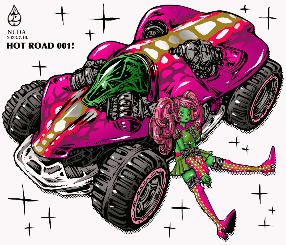 HOT ROAD 001! animation #1/3 - NUDAのNFT | Adam byGMO