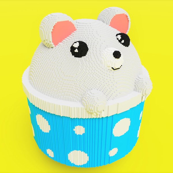 3D 【カップケーキベアー白】 - Bunny_Black_BBのNFT | Adam byGMO