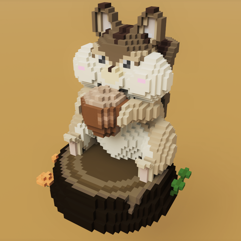 Voxel:Squirrel 【ドングリ】 - Bunny_Black_BBのNFT | Adam byGMO