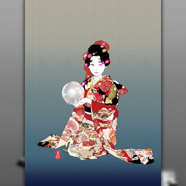 mirror ball #3/10 - 東村アキコNFT「NEO美人画2023」のNFT | Adam byGMO