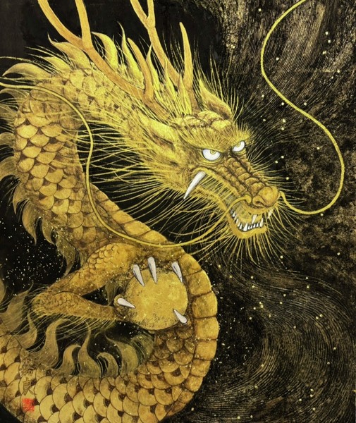 龍図_金宝珠Ⅰ #1/10 - Kayoko Shoji_日本画のNFT | Adam byGMO