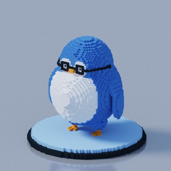 PENGUIN #87/100 - Voxel Animal CollectionのNFT | Adam byGMO