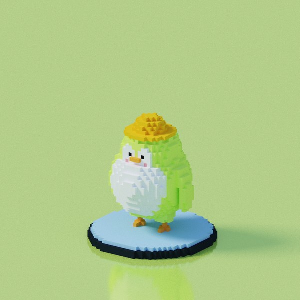PENGUIN KID #38/100 - Voxel Animal CollectionのNFT | Adam byGMO