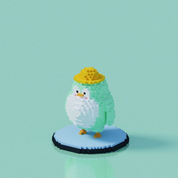 PENGUIN KID #100/100 - Voxel Animal CollectionのNFT | Adam byGMO