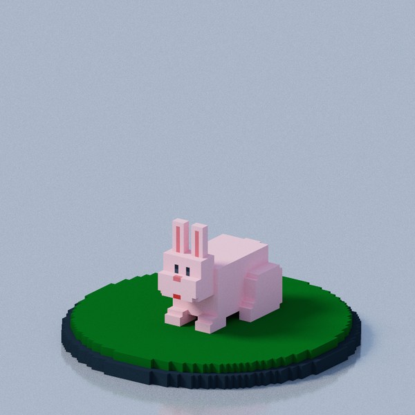 RABBIT #1/20 - Voxel Animal CollectionのNFT | Adam byGMO