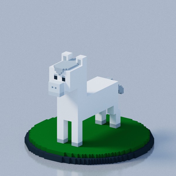 HORSE #1/20 - Voxel Animal CollectionのNFT | Adam byGMO