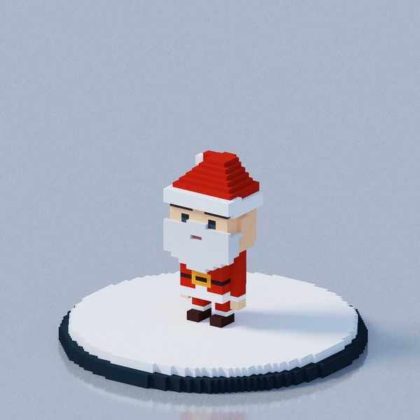 Santa Claus #8/25 - Voxel Animal CollectionのNFT | Adam byGMO