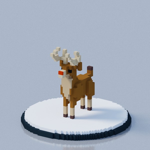 reindeer #8/25 - Voxel Animal CollectionのNFT | Adam byGMO
