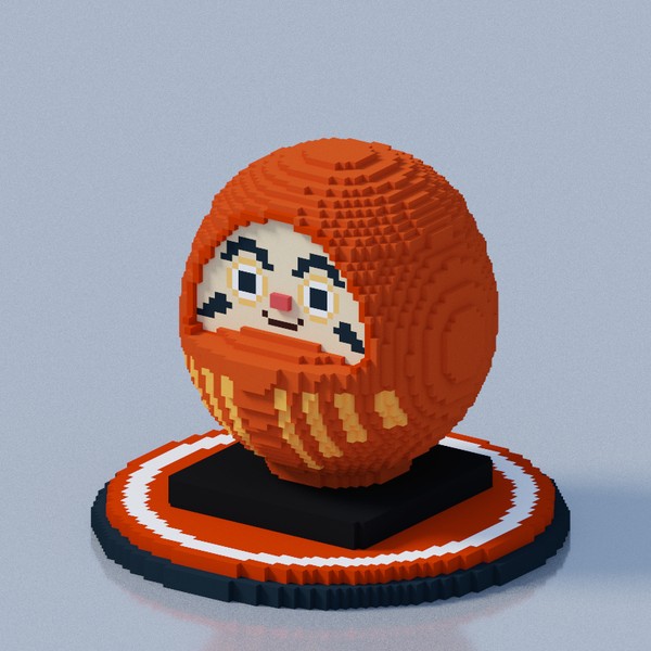 だるま #71/100 - Voxel Animal CollectionのNFT | Adam byGMO
