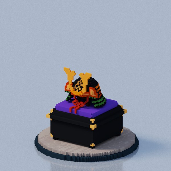 かぶと #21/200 - Voxel Animal CollectionのNFT | Adam byGMO