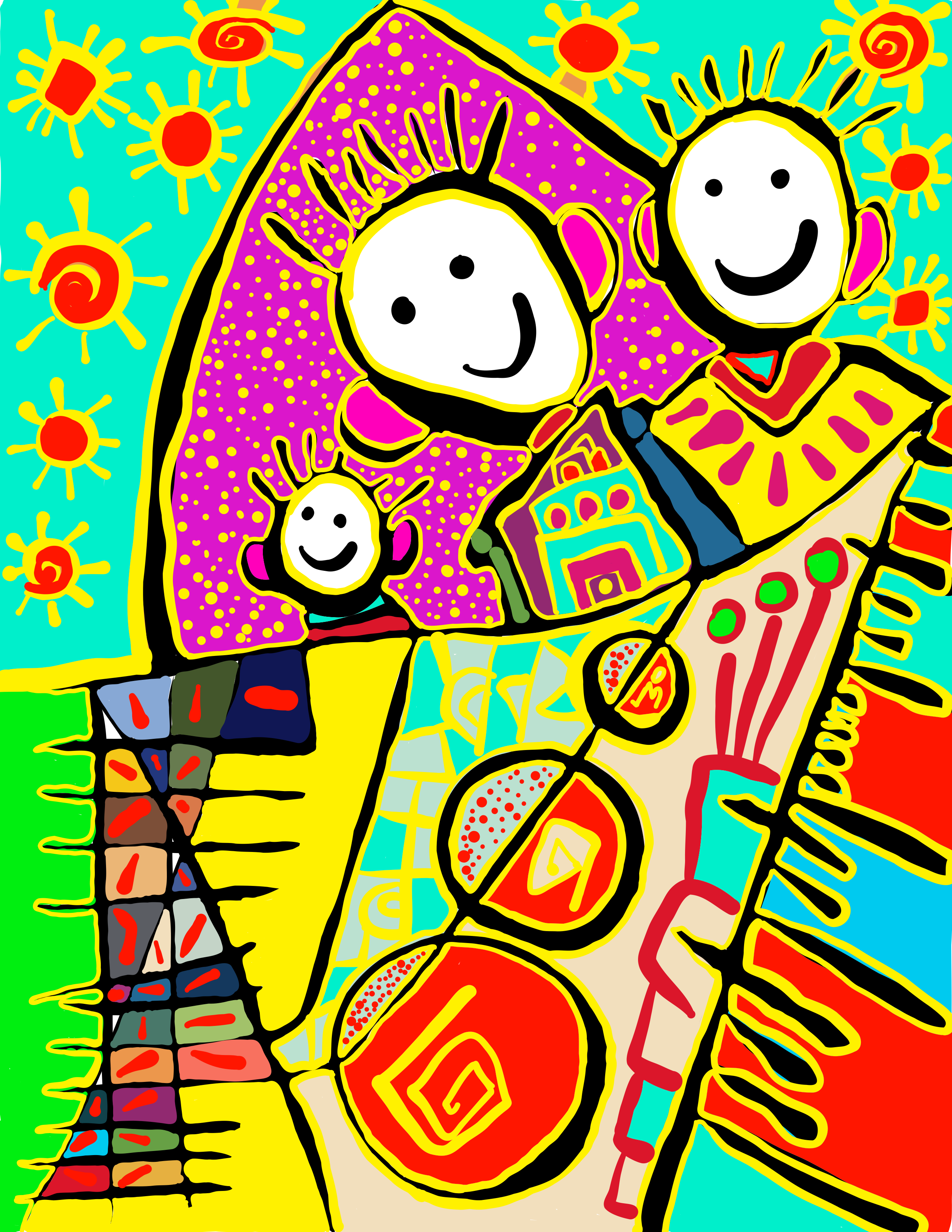 Our earth family_series5-1/10 - 支援型NFT TriARTs by SocialCompassのNFT | Adam byGMO