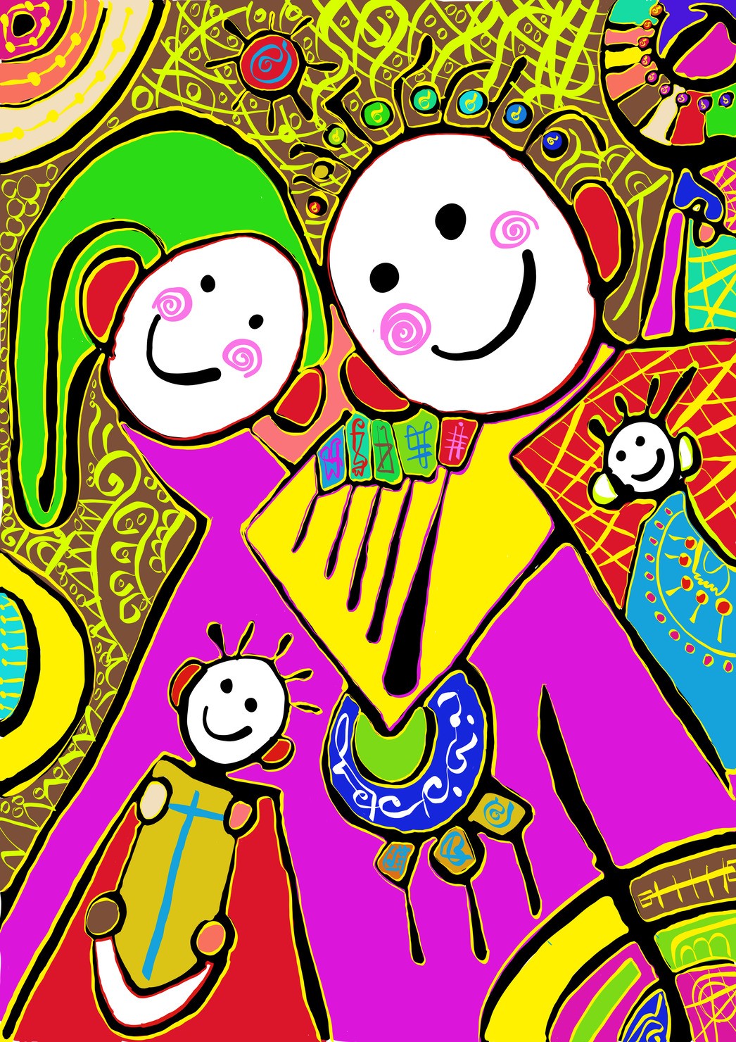 Our earth family_series6-8/10 - 支援型NFT TriARTs by SocialCompassのNFT | Adam byGMO