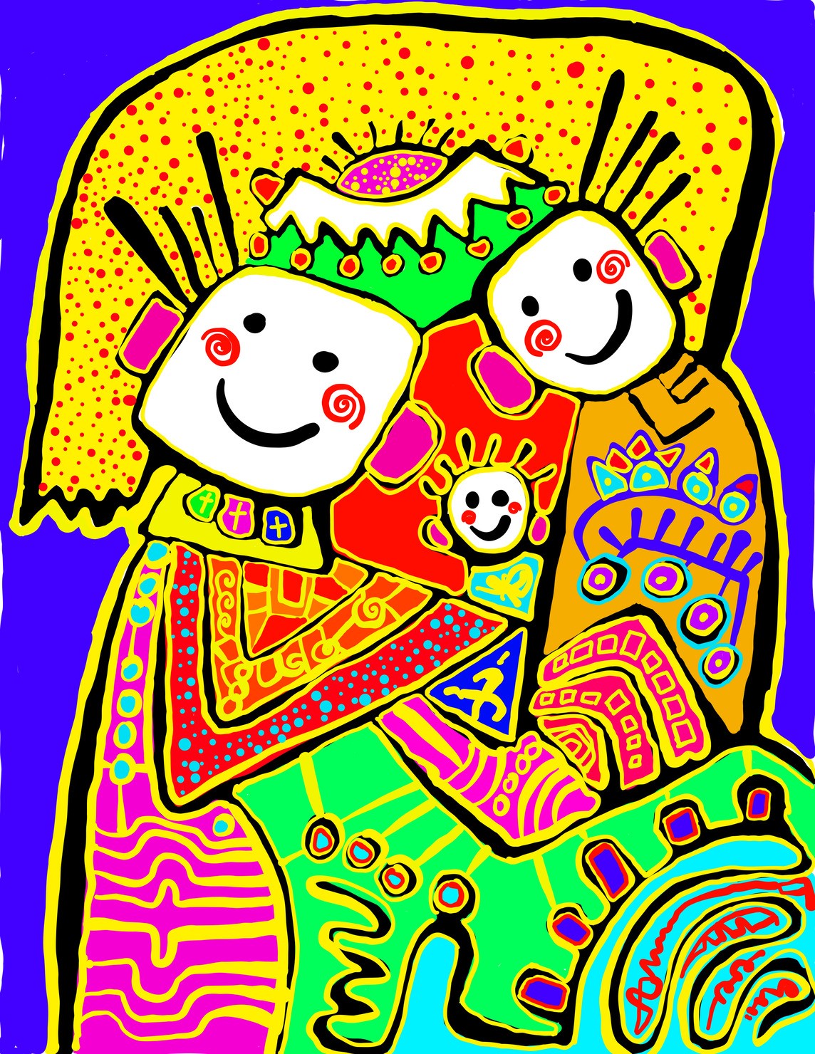 Our earth family_series6-4/10 - 支援型NFT TriARTs by SocialCompassのNFT | Adam byGMO