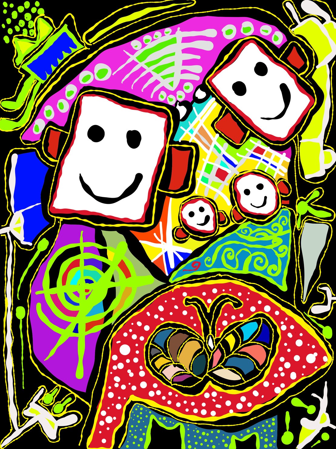 Our earth family_series7-6/10 - 支援型NFT TriARTs by SocialCompassのNFT | Adam byGMO