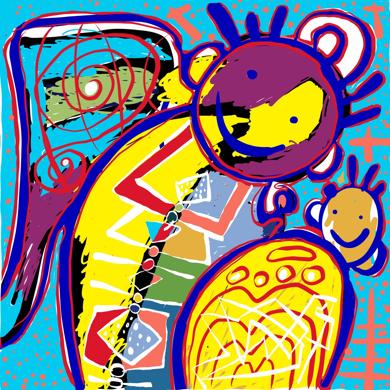 Our earth family_series7-4/10 - 支援型NFT TriARTs by SocialCompassのNFT | Adam byGMO