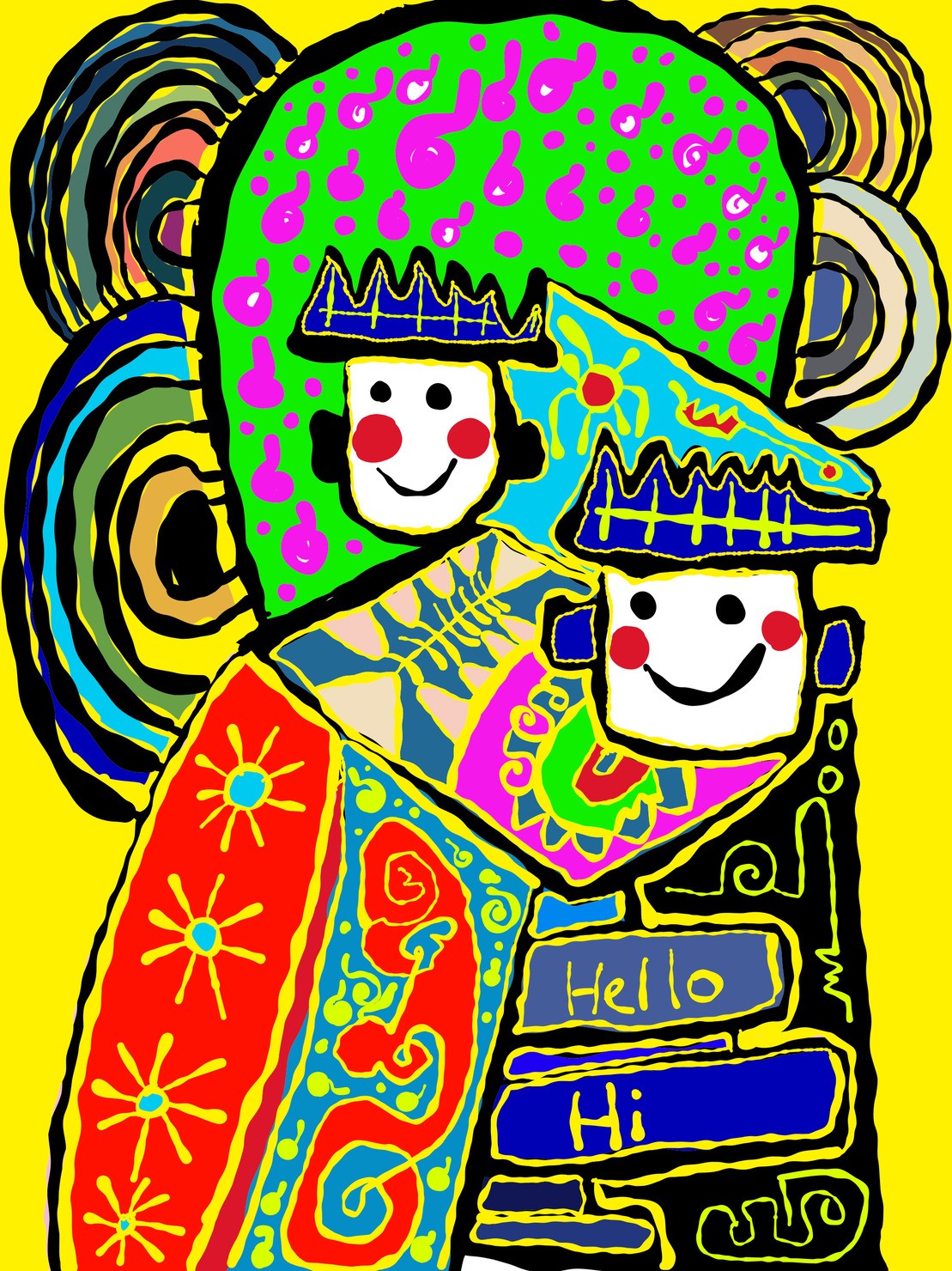 Our earth family_series8-5/5 - 支援型NFT TriARTs by SocialCompassのNFT | Adam byGMO