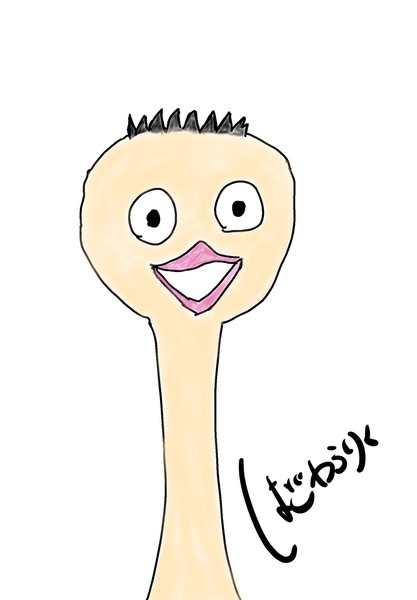 『萩原利久の落書き ダチョウ』 #993/1000 - TopCoatのNFT | Adam byGMO