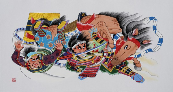 『白藤彦七郎 尼崎の勇名(しらふじひこしちろう あまがさきのゆうみょう)』原画1/作：林 広海 - 青森ねぶた祭 NFTストアのNFT | Adam byGMO